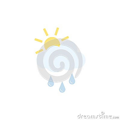 Drizzle Sunny Weather Icon Vector | CartoonDealer.com #280517631