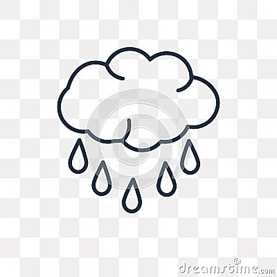 Drizzle Vector Icon Isolated On Transparent Background, Linear D ...