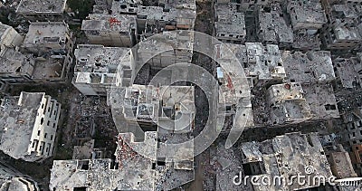 A Drone Flight on a Destroyed City Stock Video - Video of iraq, ancient ...