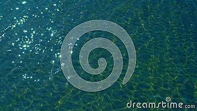 Drone Flight Over the Sea, Ocean or River. Aerial View of the Water ...