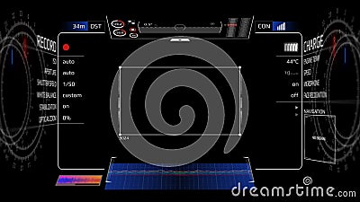 Drone HUD Overlay Loop with Alpha Channel Stock Video - Video of field ...
