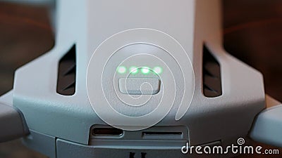 Drone Power Button with Lights Closeup Stock Video - Video of work ...