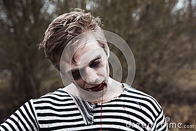 Drop Dead Zombie Bleeding Royalty-Free Stock Photography ...