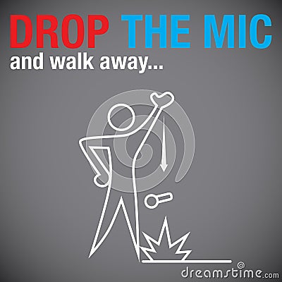 Drop The Microphone Stock Vector - Image: 50993918
