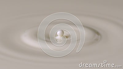 Drop of Milk Falling into a Full Glass Stock Video - Video of ultra ...