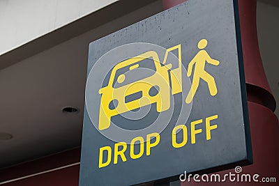 Drop Off Sign Stock Photo - Image: 58664392