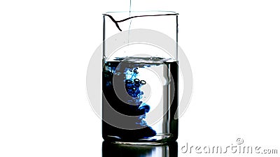 Beaker Falling and Spilling Green Liquid Stock Video - Video of ...