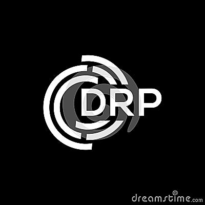 DRP Letter Logo Design On Black Background. DRP Creative Initials ...