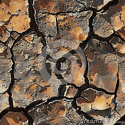 Dry, Cracked Ground Texture - Repeating Dirt Pattern Stock Photo ...