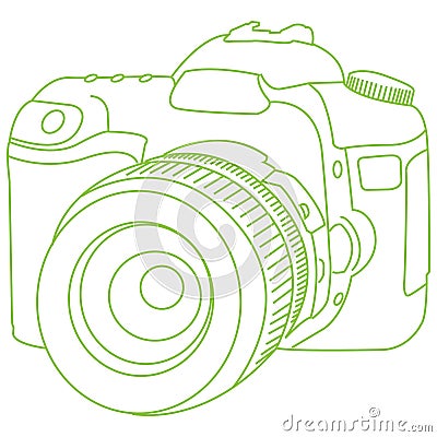 DSLR Outline Royalty Free Stock Photography - Image: 6170317