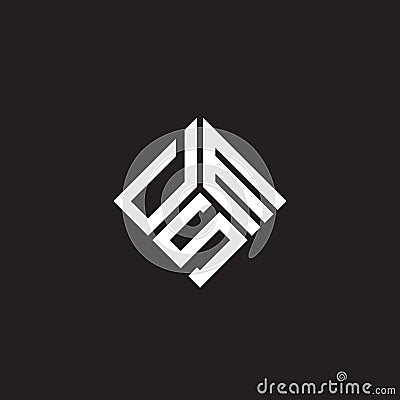 DSM Letter Logo Design On Black Background. DSM Creative Initials ...