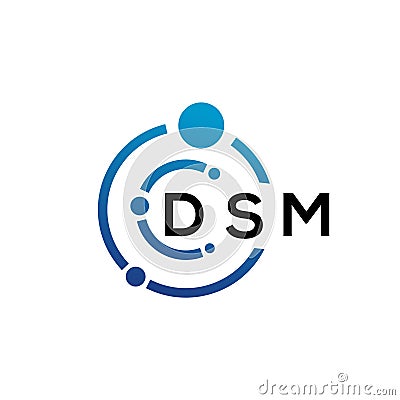 DSM Letter Logo Design On White Background. DSM Creative Initials ...