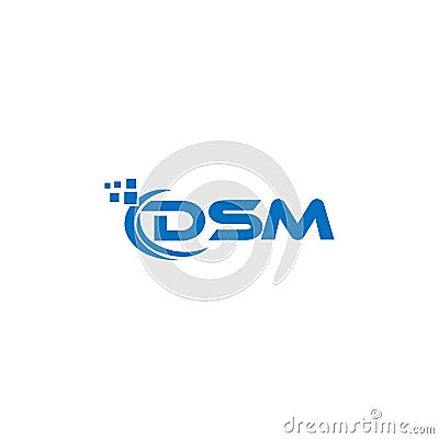 DSM Letter Logo Design On White Background. DSM Creative Initials ...