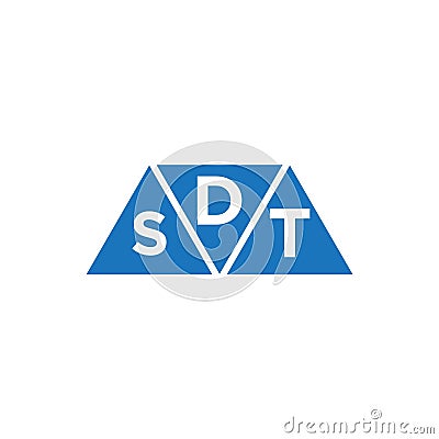 DST 3 Triangle Shape Logo Design On White Background. DST Creative ...