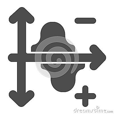 Dual Graph With Descending Curve, Plus And Minus Solid Icon, Diagram ...