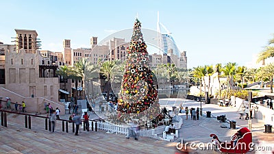 Dubai Christmas Tree 4k Time Lapse Stock Video - Video of landmark ...