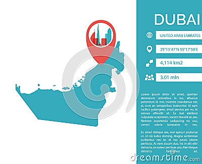 Dubai Map Infographic Vector Isolated Illustration | CartoonDealer.com ...