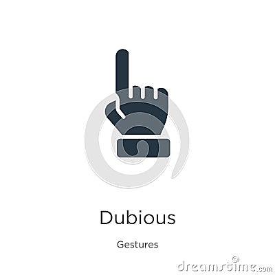 Dubious Icon Vector. Trendy Flat Dubious Icon From Gestures Collection ...