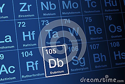 Dubnium On Periodic Table Of The Elements, With Element Symbol Db ...