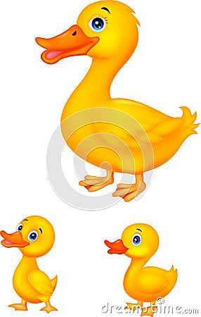 Duck Family Cartoon Stock Vector - Image: 45747674