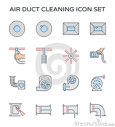 Duct Cleaning Icon Cartoon Vector | CartoonDealer.com #121112741