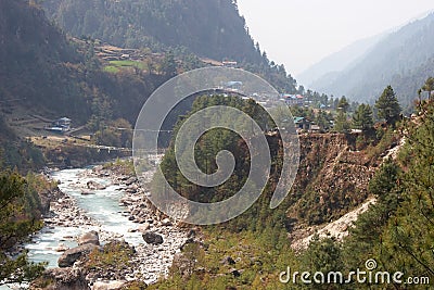 Dudh Kosi River, Everest Trek, Himalayas, Nepal Royalty Free Stock ...