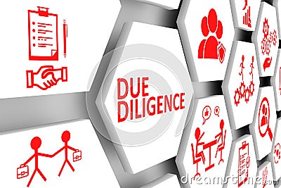 DUE DILIGENCE Concept Cell Background Stock Illustration ...
