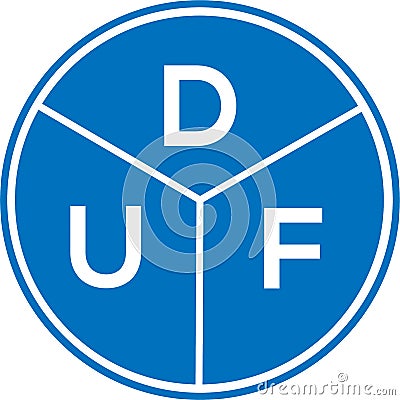 DUF Letter Logo Design On White Background. DUF Creative Circle Letter ...
