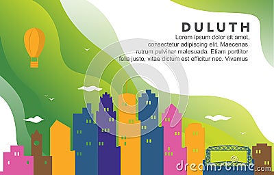 Duluth Minnesota City Building Cityscape Skyline Dynamic Background ...