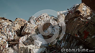 Dump of Old Paper. Paper Recycling. Stock Footage - Video of cardboard ...