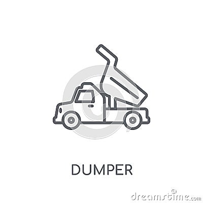Dumper Linear Icon. Modern Outline Dumper Logo Concept On White Vector ...