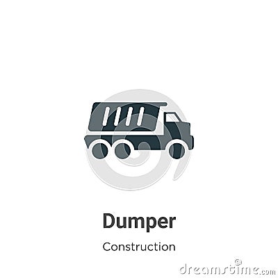 Dumper Vector Icon On White Background. Flat Vector Dumper Icon Symbol Sign From Modern ...