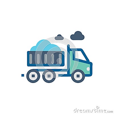 Dumping Truck Icon For Site Management Royalty-Free Stock Photography ...