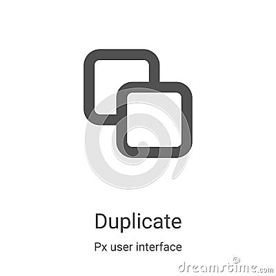 Duplicate Icon Vector From Px User Interface Collection. Thin Line ...