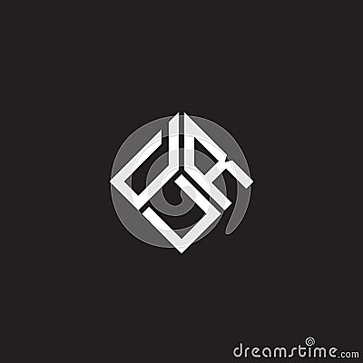 DUR Letter Logo Design On Black Background. DUR Creative Initials ...
