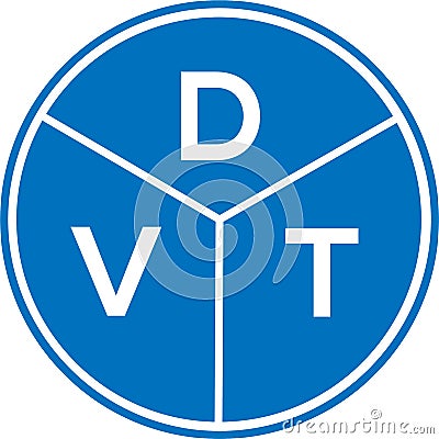 DVT Letter Logo Design On White Background. DVT Creative Circle Letter ...