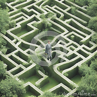 Dwarfed By A Towering 3D Hedge Maze Environment Which Inspired By The ...