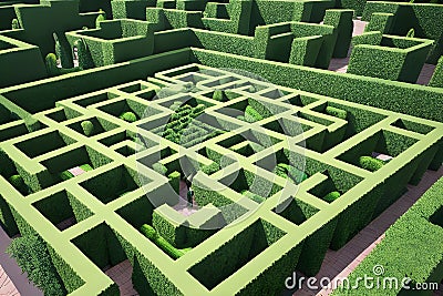 Dwarfed By A Towering 3D Hedge Maze Environment Which Inspired By The ...