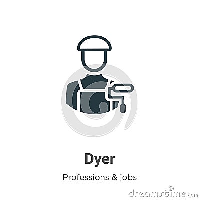 Dyer Vector Icon On White Background. Flat Vector Dyer Icon Symbol Sign ...