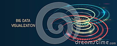 A Dynamic Array Of Information, Consisting Of Circles And Spirals. Data ...