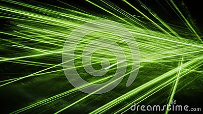 Dynamic Green Laser Light Strands Abstract Background Stock Image ...