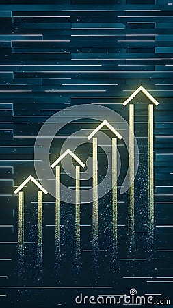 Dynamic Image Of Progressively Higher Bar Chart, Background Royalty-Free Stock Photography ...
