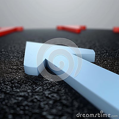 Dynamic Progression 3D Arrow Model Symbolizes Development And Direction ...