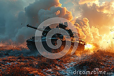 A Dynamic Scene Where Advanced Weaponry And Futuristic Projectiles ...