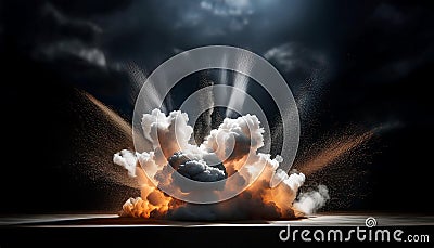 Dynamic Smoke Exploding Outwards With Dramatic Effect Stock Photography ...