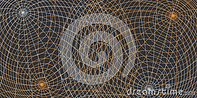 Dynamic Spiral Network Grid - Convergence Of Lines, A Complex ...