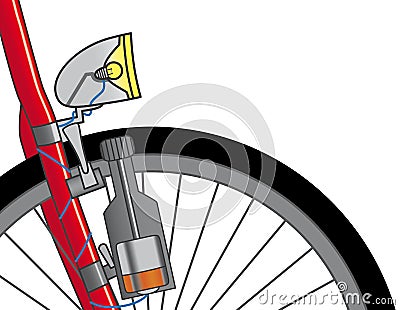 Dynamo On A Bicycle Vector Illustration | CartoonDealer.com #19543020