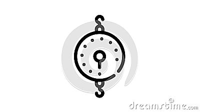 Dynamometer Measuring Equipment Black Icon Animation Stock Video ...