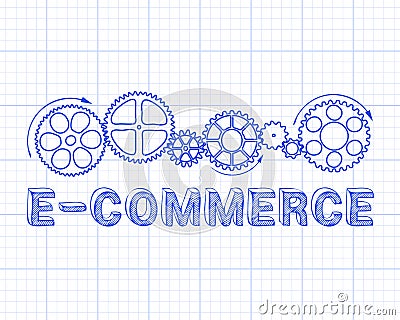 E Commerce Graph Paper Cartoon Vector | CartoonDealer.com #88889943
