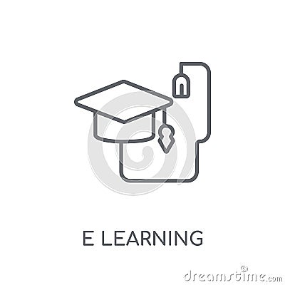 E Learning Linear Icon. Modern Outline E Learning Logo Concept O ...